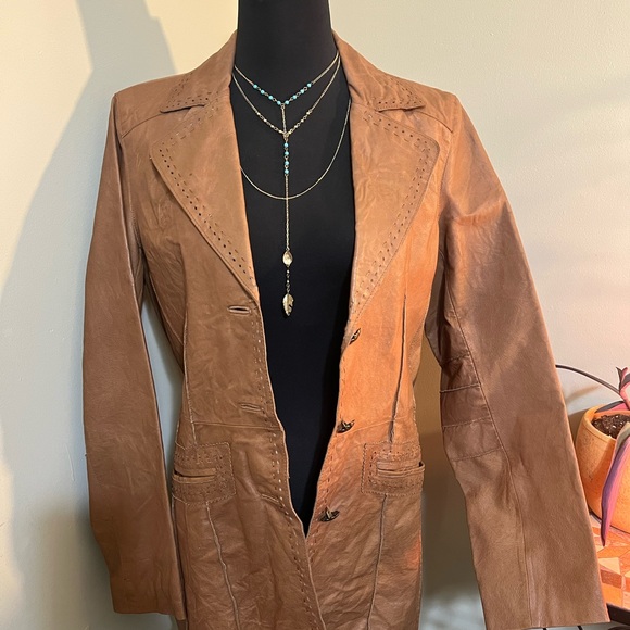 Jackets & Coats | Wilson Vintage Camel Leather Jacket | Poshmark